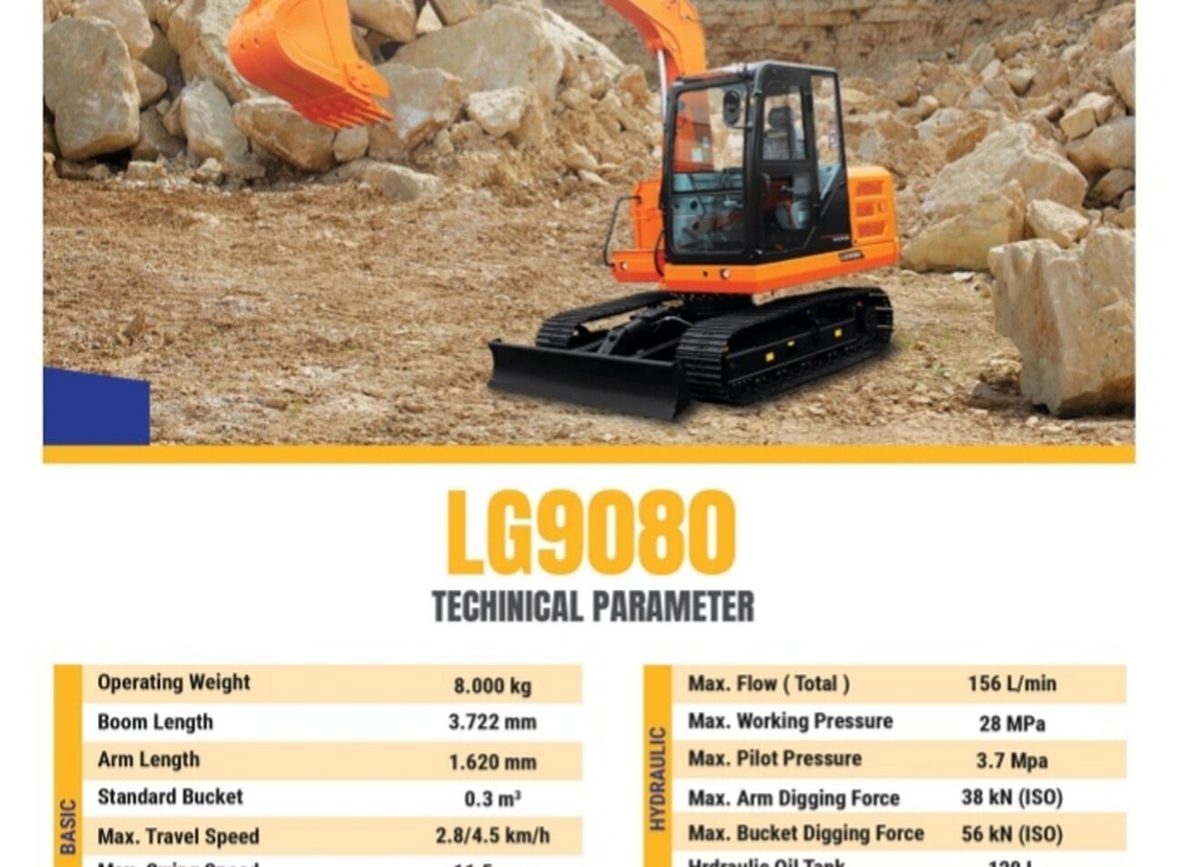 New LGMA LG9080 Excavator For Sale in Indonesia - HeavyMart.com